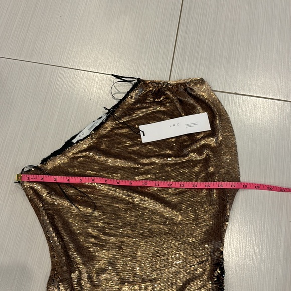 IRO | Dresses | Iro Nwt Gold One Shoulder Dress With Flaws Missing ...